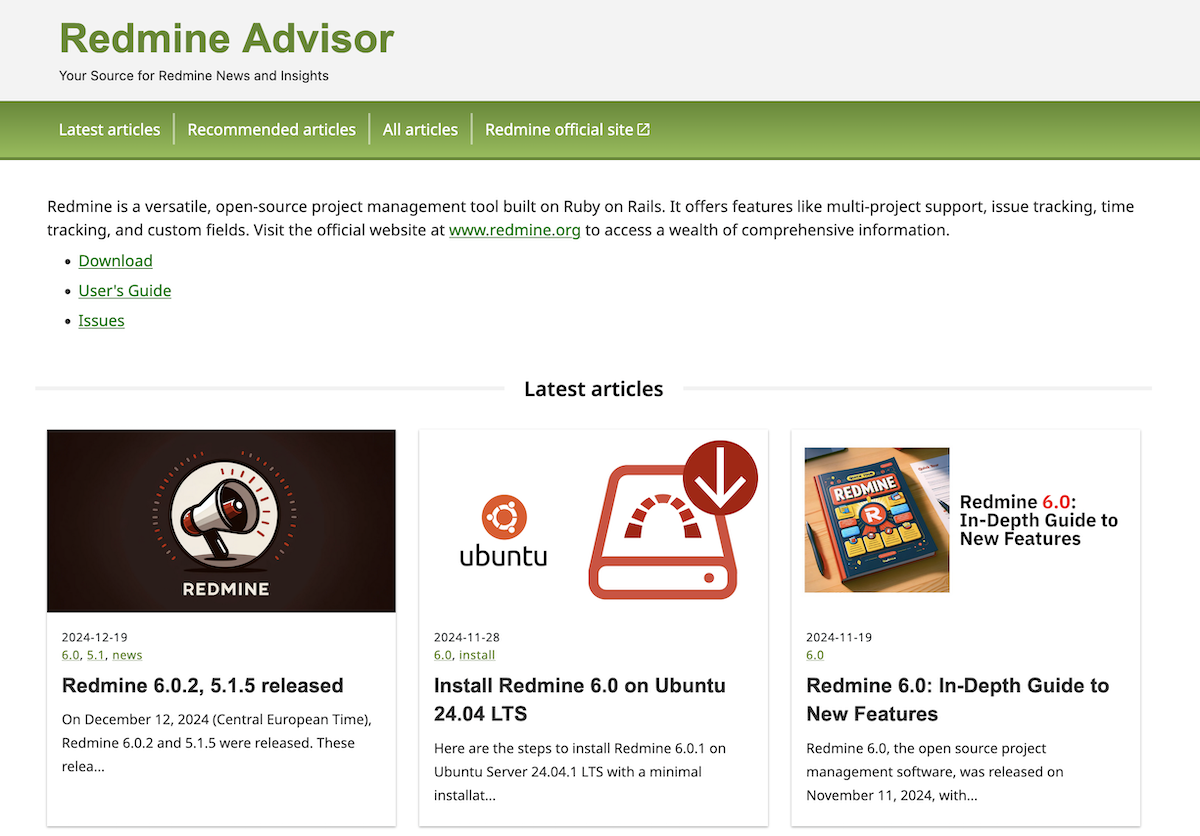 Redmine Advisorの記事にフィードバックがあった話 - ファーエンドテクノロジー株式会社